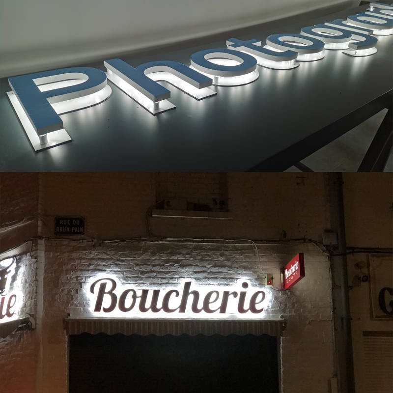 Enseigne lumineuse à leds en KIT | Enseigne en rétro-éclairage leds